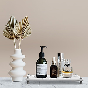 Drying Stone for Kitchen Counter, Water Absorbing Stone Sink Organizer for Bathroom Diatomaceous Earth Stone Drying Tray Instant Dry Sink Caddy Soap Dispenser Sponge Holder