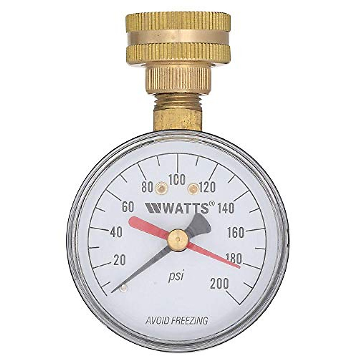 Watts 0950200 Water Pressure Test Gauge, 2 1/2 Inch, White