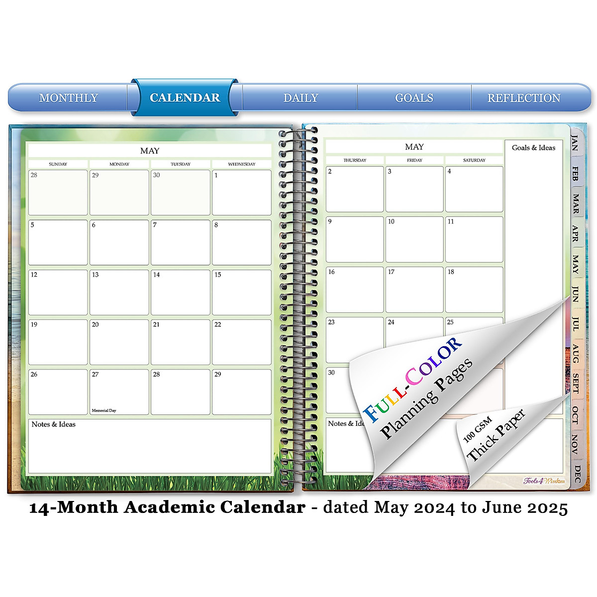 Tools4Wisdom 2024 Planner 2024 Calendar - 15 Month Dated October 2023-2024 Dec - Hardcover