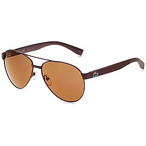Lacoste Brown Aviator Unisex Sunglasses L185S 615 60