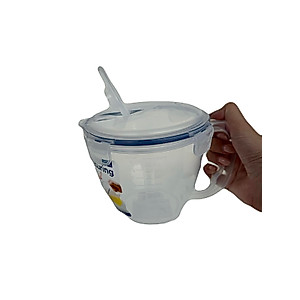 LocknLock Easy Essentials Measuring Bowl with Handle 33.81-oz / 4.23-cup, 16 x 16 x 16 cm, Natural