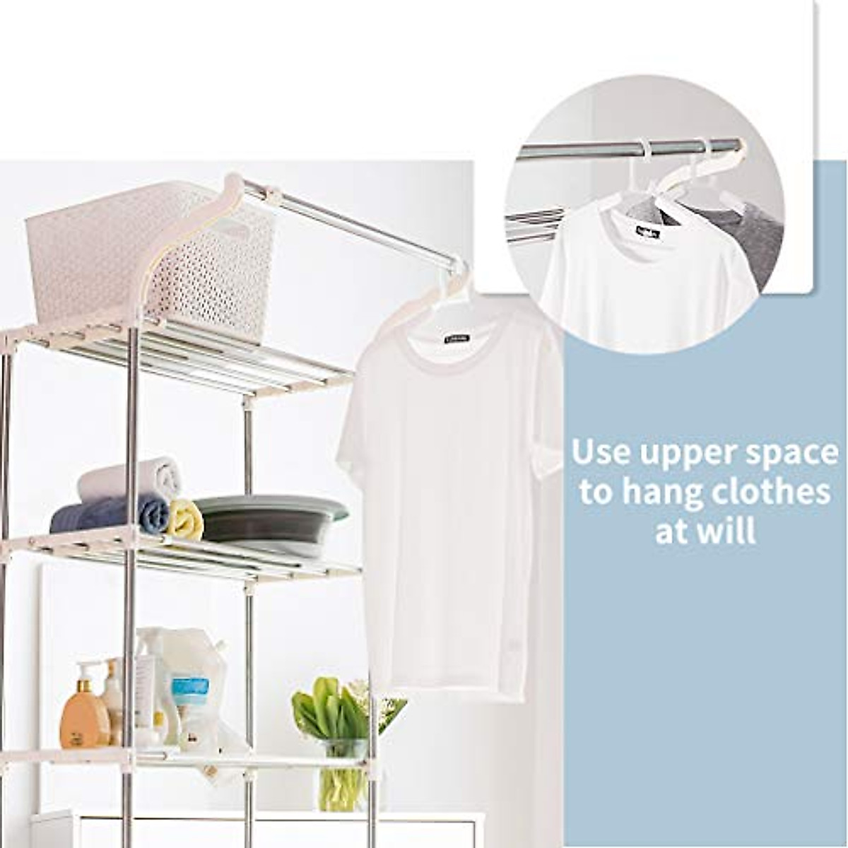 BAOYOUNI Adjustable Laundry Shelf Over Toilet Washing Machine Storage Rack Above Washer Dryer Standing Bathroom Organizer 3-Tier Space Saving Shelving Units, Ivory
