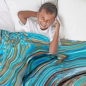 CafePress Rustic Turquoise Swirls Throw Blanket Super Soft Fleece Plush Throw Blanket, 60"x50"
