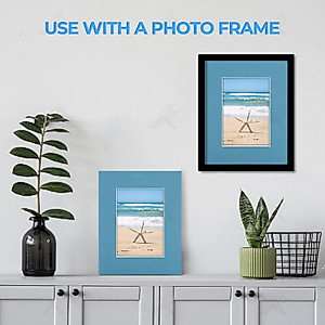 Pack of 25 sets 8x10 MIXED COLORS Picture Mats Mattes Matting for 5x7 Photo + Backing + Bags