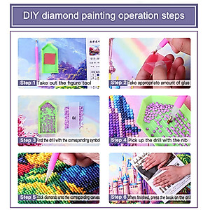 FEGAGA 5D Diamond Painting Cartoon Character Angel Girl Kit for Adults Diamond Art Cartoon Character Painting by Number Kits Gem Art Wall Home Decor(11.8 x15.7 inch)