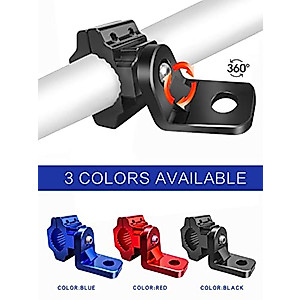 ZIDIYORUO Heavy Duty ATV Flag Mount/ATV Whip Mount for Handlebars and Rack Bars, Compatible with ATVs, Motorcycles, and Kids SXS, with Whip Light Mounting Bracket, (1pc Black)