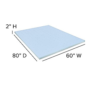 Flash Furniture Capri Comfortable Sleep Queen 12 Inch CertiPUR-US Certified Foam Pocket Spring Mattress & 2 inch Gel Memory Foam Topper Bundle