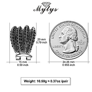 Mytys Two Tone Earrings for Women Gold and Silver Rose Gold Crossover Half Hoop Statement Designer Stud Earrings (marcasite black)