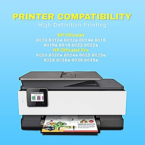 910XL Ink Cartridges for HP Printers Compatible for HP 910XL HP 910 Ink HP Ink 910 Works with HP Officejet Pro 8020 8025e 8028e HP OfficeJet Pro 8035 8025(for HP 910XL Ink Cartridges Combo Pack) 4PK