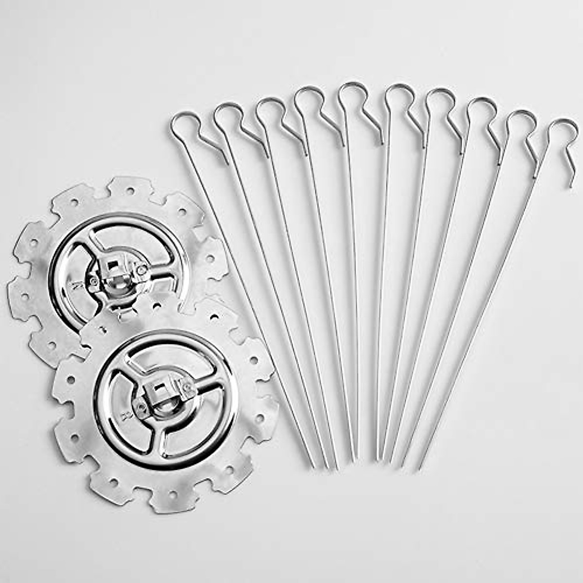 GEZICHTA BBQ Roaster Stainless Steel Roaster Rotisserie Skewers Needle Cage Oven Kebab Maker Grill