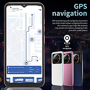 Heayzoki M12S Unlocked Cellphone, Ultra 6.5 Inch Smartphone WiFi 5G Network 6GB 256GB Memory Cell Phone Mobile Phone Rose