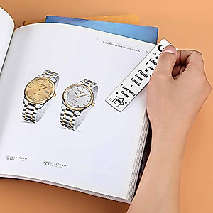 4 Pieces Metal Bookmarks Teacher Appreciation Bookmark Thank You Teacher Book Page Marker for Teachers Instructors Birthday Graduation Presents Book (Stylish Style)