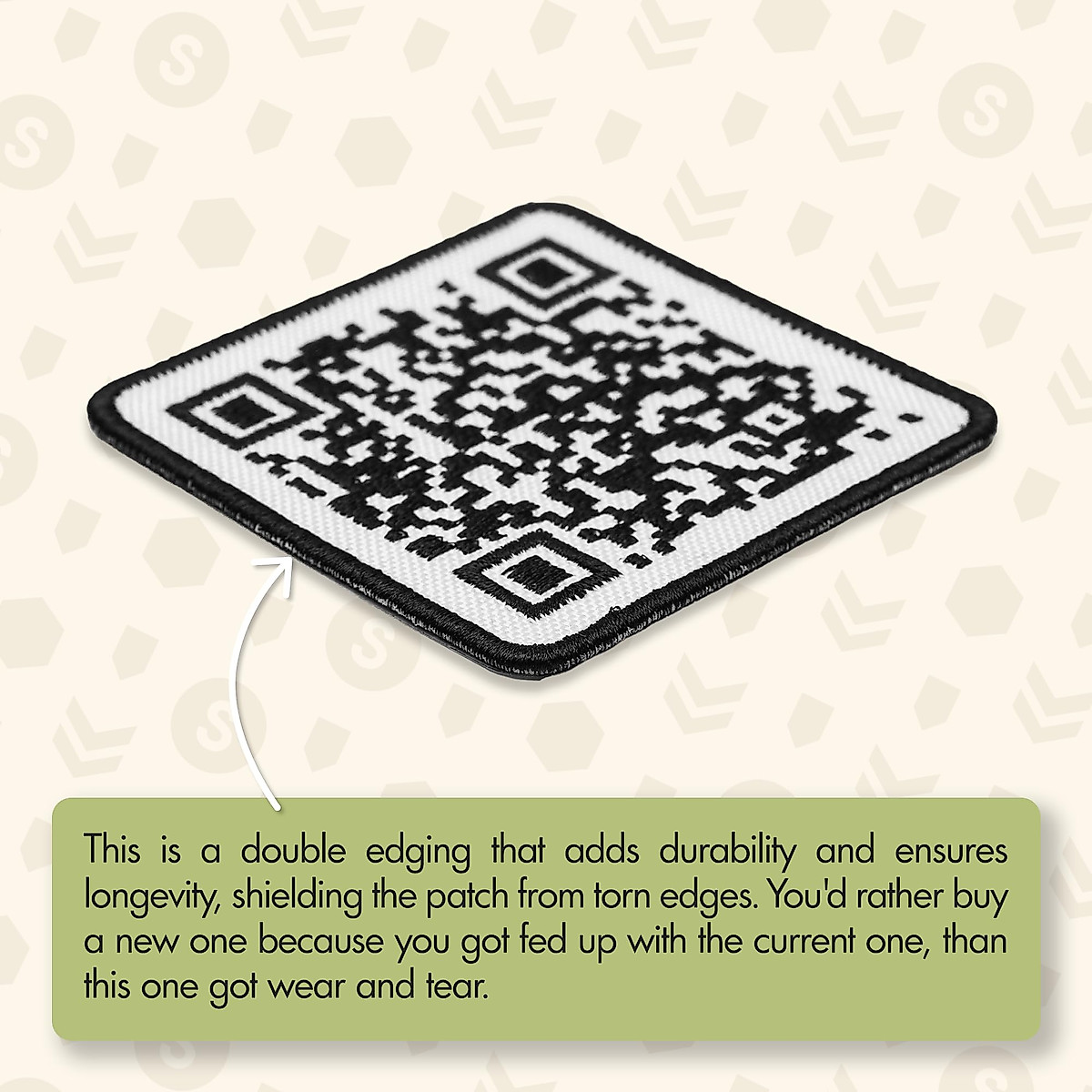 SHEVRONS QR-Code Tactical Funny Morale Patch for Hats, Vests, Jeans, Backpacks, All Clothes, and Gear - Highly Durable and Incredibly Resistant to Fading and Tearing - 2.83 x 2.83 in