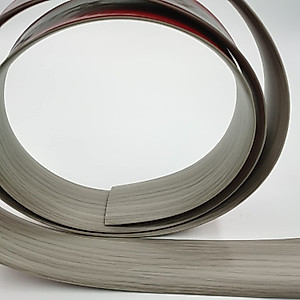 ZEYUE Transition Profile Floor Cover Strips Flooring Transition Strip Vinyl Door Bar Floor Edge Trim Laminate Floor Joining Strip Floor Strip Floor Bar Flat Divider Strip (4cm, Grey Wood Grain)