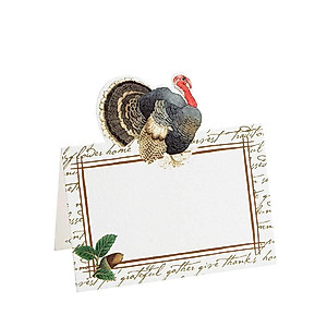 Caspari Founders' Thanksgiving Die-Cut Name Place Cards - 8 Per Package