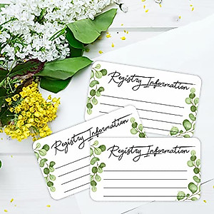 PARTH iMPEX Registry Information Cards - (Pack of 100) 3.5" x 2" Invitation Insert for Bridal Wedding Baby Shower
