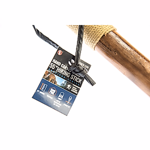 SE Survivor Series Wooden Walking/Hiking Stick, Hand-Carved Eagle Design, Hard Pine Wood, Rope Wrapped for Steady Grip, Wrist Strap, 55" - WS626-55RE