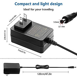 SHNITPWR 24V 1A Power Supply Adapter 100V~240V AC to DC Converter Transformer 24 Volt 1000mA 800mA 600mA 400mA Available 5.5x2.5mm Tip for CCTV WiFi Camera Essential Oil Diffuser
