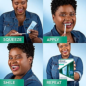 Crest Whitening Emulsions + Bad Breath Germ Kill Leave-On Teeth Whitening Gel Kit with Wand Applicator and Stand, Apply & Go, 0.88oz