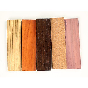 Payne Bros Custom Knives Variety pack of 5 wood scales, 5 INCH, for knife making - gun grps - craft supplies (VP18)