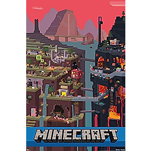 Trends International Minecraft - Cube Wall Poster, 22.375" x 34", Unframed Version