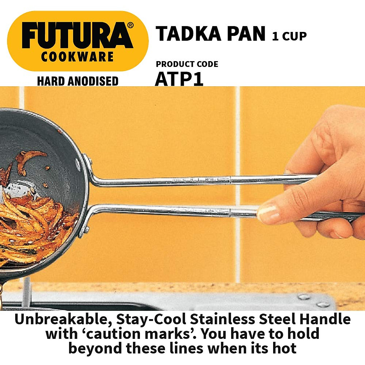 Futura Anodised Heating Pan, 1 Cup, Black