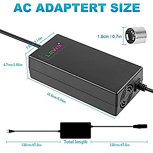 Fancy Buying New 24V 5A Battery Charger for Electric Bike, Wheelchair, Mobility EA1065, S150 180 X-CEL, Jazzy 1107,1121, 1121 HD, 614, 614 HD Smart Automatic with 3-Pin Male XLR Connector