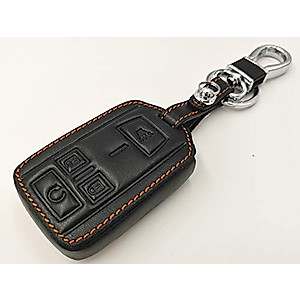 KAWIHEN Leather Key Fob Cover Compatible with M3N-32337100 22881480 Chevrolet Chevy Colorado Silverado 1500 2500 HD 3500 HD GMC Canyon Sierra 1500 2500 HD 3500 HD