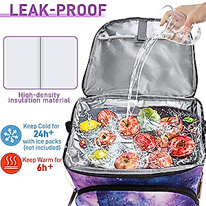 Cooler Backpack 45 Cans Roomy Backpack Coolers Insulated Leak Proof, Large Picnic Backpack Cooler, Soft Sided Cooler for Women, Camping Cooler Backpack Coolers (Galaxy)