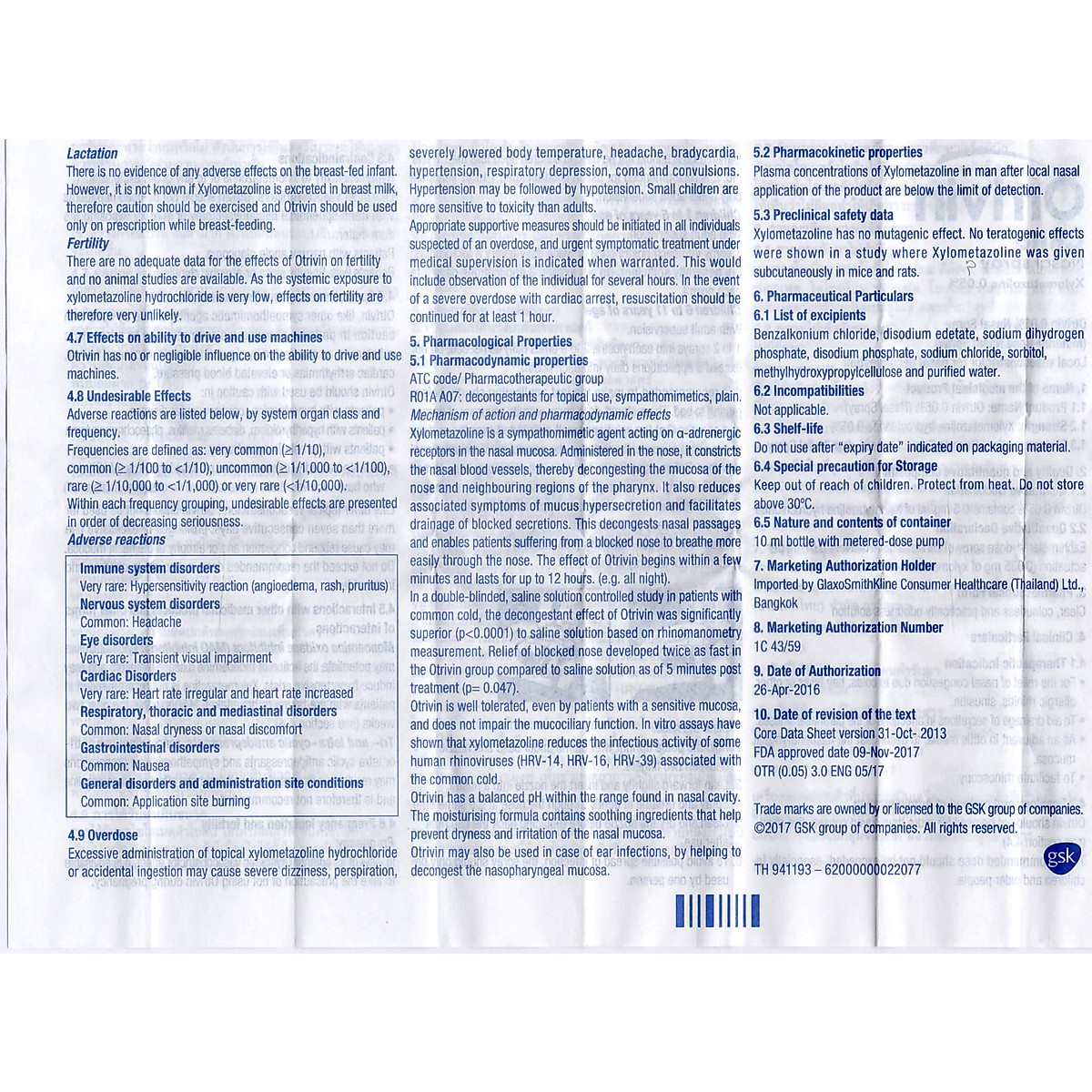 Otrivin child Nasal Spray 0.05% (60 Meterd dose, 0.33 Fluid ounzes) for Infant and Children Under 1 Year of Age and up to 6 Years of Age, Effective Unblocks Your Child's Nose Fast & Last for 12 Hours