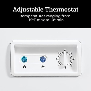 Igloo 3.5 Cu. Ft. Chest Freezer with Removable Basket and Front Defrost Water Drain,  Small Deep Freezer Perfect for Homes, Garages, and RVs, White