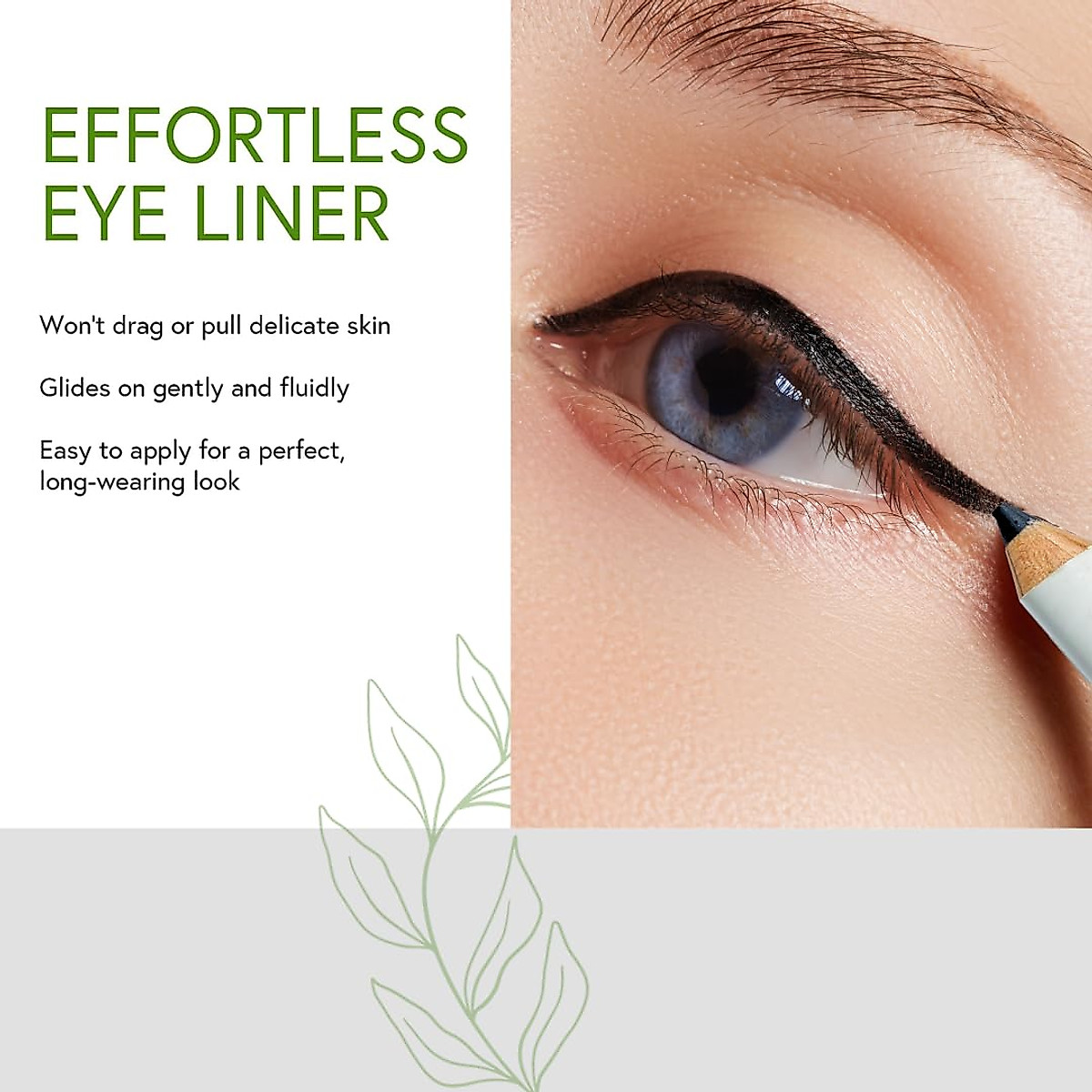 Honeybee Gardens Effortless Eyeliner Pencil in Belgian Chocolate, Rich Pigmentation, Smooth, Long-Wearing, Vegan, Gluten-Free