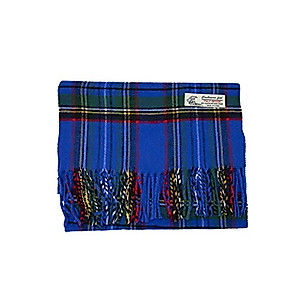Datoni Plaid Scarf Wraps For Women Lightweight Men Cashmere Feel Luxurious Scarfs Warm Cozy Shawl Extra Soft (Blue Tartan)