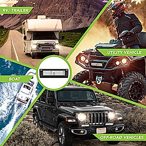 Leisure LED RV Exterior Porch Utility Light - 12v 1450 Lumen 9" Lighting Fixture. Replacement Lighting for RVs, Trailers, Campers, 5th Wheels (Black)