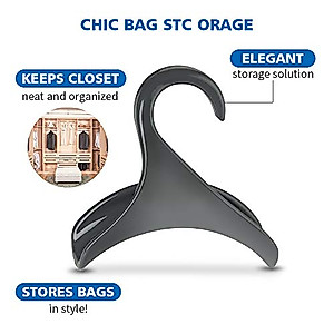 Purse Hanger Hook Bag Rack Holder - Handbag Hanger Organizer Storage - Over The Closet Rod Hanger for Storing and Organizing Purses | Backpacks |Satchels | Crossovers | Handbags | Tote（4 Pack）