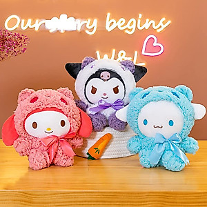 Kawaii Plush Doll 8''/20cm, Lovely Cartoon Kitty Cross-Dressing Stuffed Toy, Soft Anime Plush Pillow Doll, Cute Birthday Party Favors for Kids Children Girls Fans Collectibles Home Decor, Christmas