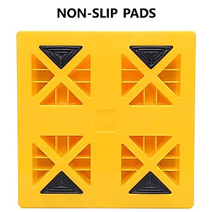 Homeon Wheels Camper Leveling Blocks, Ideal for Leveling Single and Dual Wheels, Heavy Duty Rv Leveling Blocks and Chocks Anti-Slip Pads Design, Camper Levelers 10 Pack with Carrying Bag (WH-102)