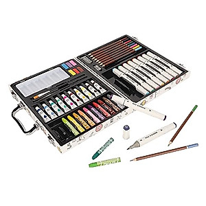 Marker Crayon Kit Arts and Crafts Supplies Coloring Art Kit Gift Case Markers Crayon Colour Pencils, 53pcs Art Set for Budding Artists Kids Teens Boys Girls CrayonsDrawing &