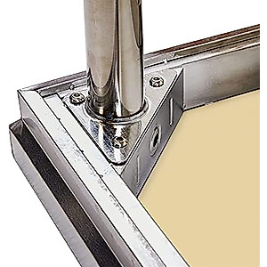 Commercial Kitchen Work Catering Table for Hotel, Kitchen Work Table Commercial Stainless Steel Worktable Work Bench with Adjustable Table Foot Scratch Resistent Rack (Size : 80x80x80cm)