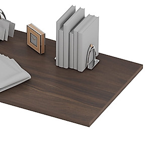 sogesfurniture 63 inches Large Size Office Desk Computer Desk Gaming Desk Computer Table Sturdy Office Desk Writing Desk, Walnut BHUS-GCP2AC3-160BW-NEW