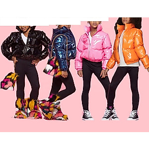 AMEBELLE Toddler Baby Girl Boy Unisex Warm Stand Collar Lightweight Zip Up Down Jacket Coats(1672-Black-6/7Y)