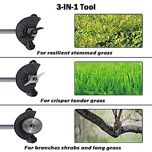 Korunria Weed Wacker/Edger with Battery Indicator, Cordless Weed Wacker with 2.5Ah Battery, Battery Operated Weed Trimmer 3-in-1, 20V Lightweight Edger Lawn Tool (Battery and Charger Included)