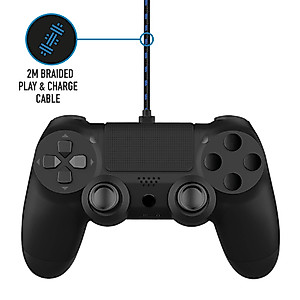 Stealth SP-C100 Twin Charging Dock with 2M Play & Charge Cable For PS4 - Black (PS4)