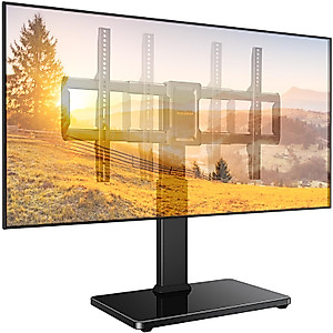 Perlegear Swivel TV Stand Mount, Universal TV Stand for 37-80 inch TVs, Height Adjustable Tabletop TV Stand Holds up to 99 lbs, Preassembled InstaMount Front Support, Max VESA 600x400mm, PGTVS28