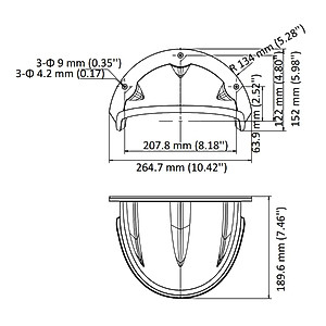 DS-1250ZJ SRS Universal Sun Rain Shade Outdoor Security Camera Cover Shield, Compatible with Hik Vision/Nest/Ring/Arlo/Dome/Bullet Camera, White