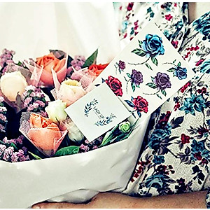 Lady Up Temporary Tattoos Stickers 20 Sheets Body Art Flowers, Roses, Butterflies Tattoo for Women, Mixed Style and Multi-Colored Waterproof 90×190mm