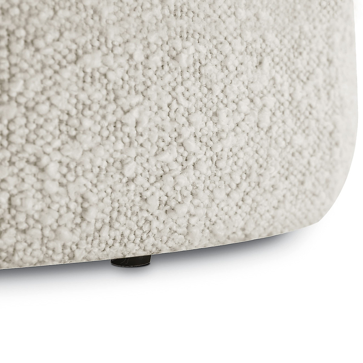 POLY & BARK Basel Ottoman, Crema White Boucle