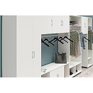 Systembuild Evolution Lory 3 Door Wall Cabinet with Hanging Rod in White