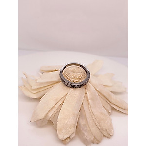 Dazzlingrock Collection 0.35 Cttw Round Black Diamond Double Line Anniversary Wedding Black Rhodium Ring for Ladies in 10K White Gold, Size 8.5