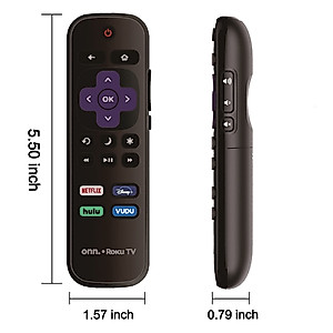 OEM Replacement Remote Control Compatible with All ONN. Roku TV Smart 4K Ultra HDTV 【Only Works with Onn. Roku TV, Not for Roku Stick and Roku Box】 (Netflix/Disney Plus/Hulu/Vudu)
